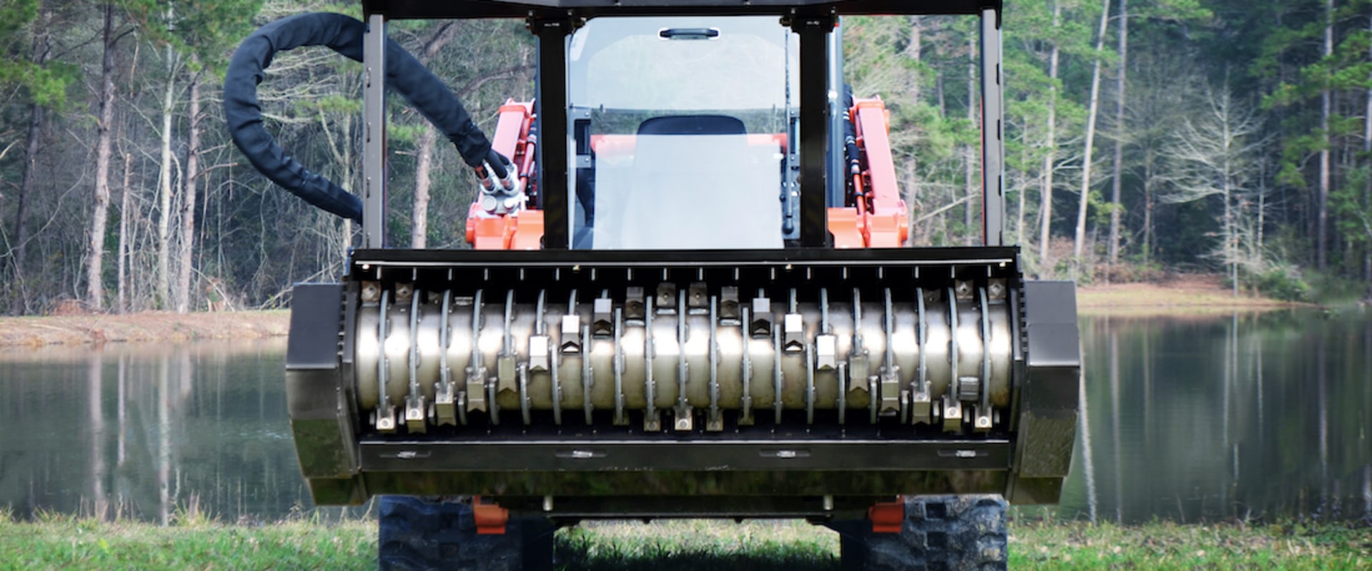 How big of a tree can a skid steer mulcher handle?